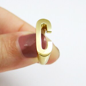Custom Initial Ring, Personalized Letter Ring, Alphabet Ring, Initial ...