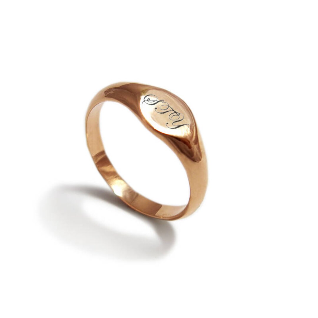 Pinky Ring, Initial Ring, Unisex Initial Ring, Personalized Initial ...