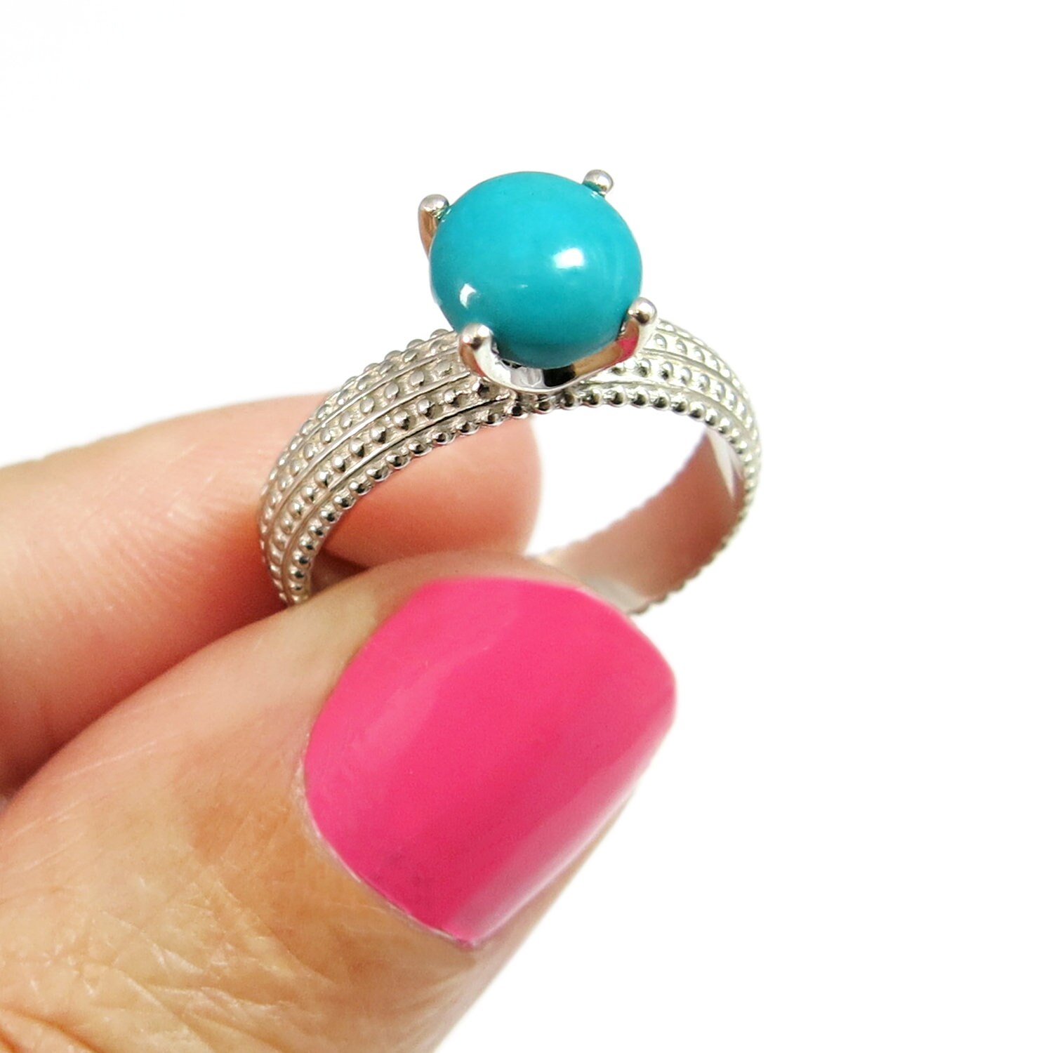 Silver Turquoise Ring Turquoise Ring for Women Boho - Etsy Israel