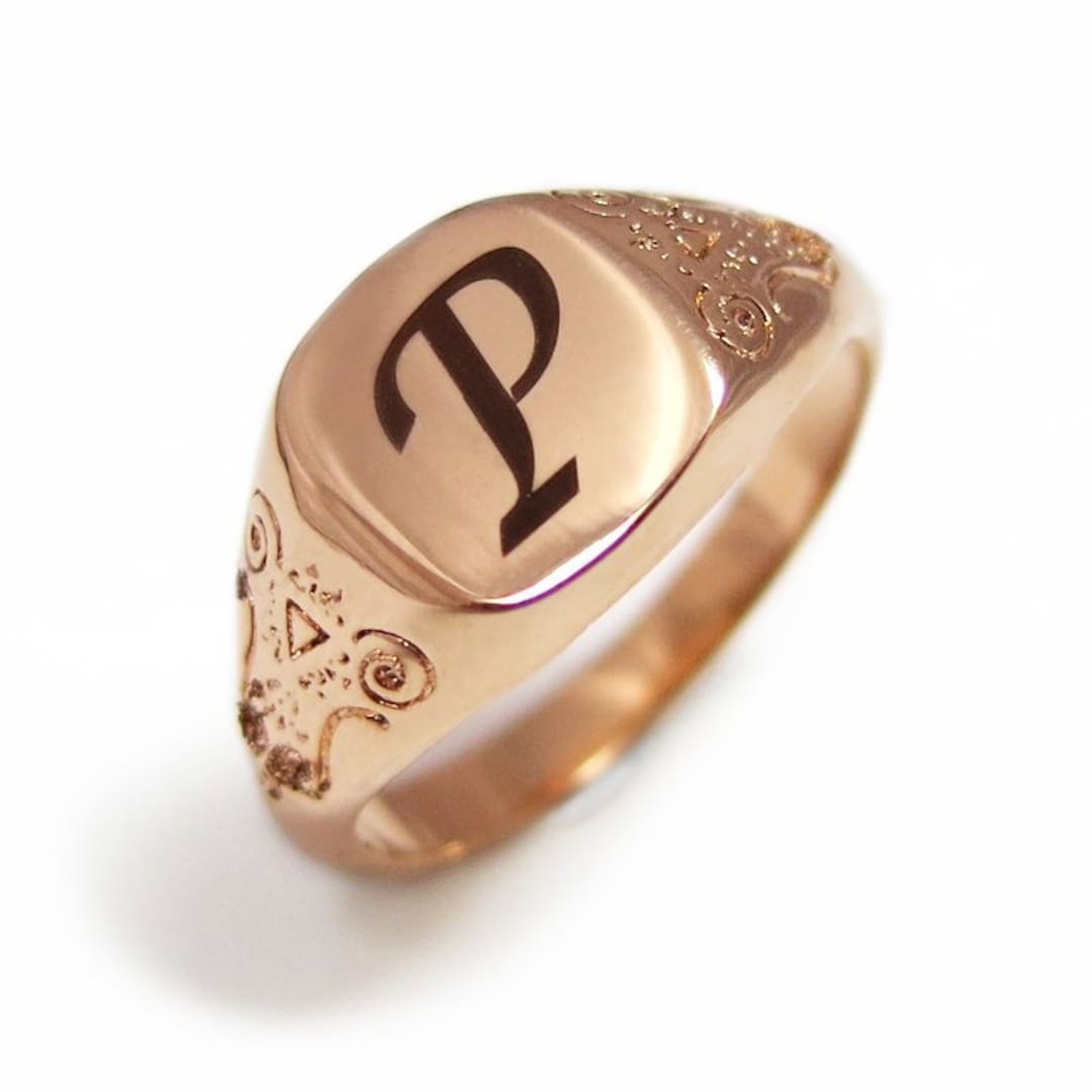 Personalized Gold Ring, Initial Ring, Personalized Letter, Initial ...