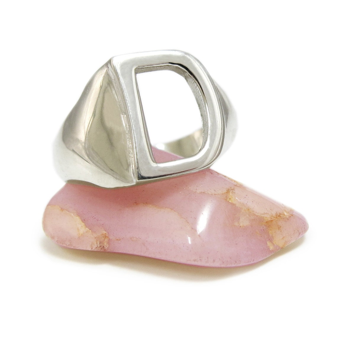 Personalize Initial Ring Silver Initial Ring Letter Ring - Etsy