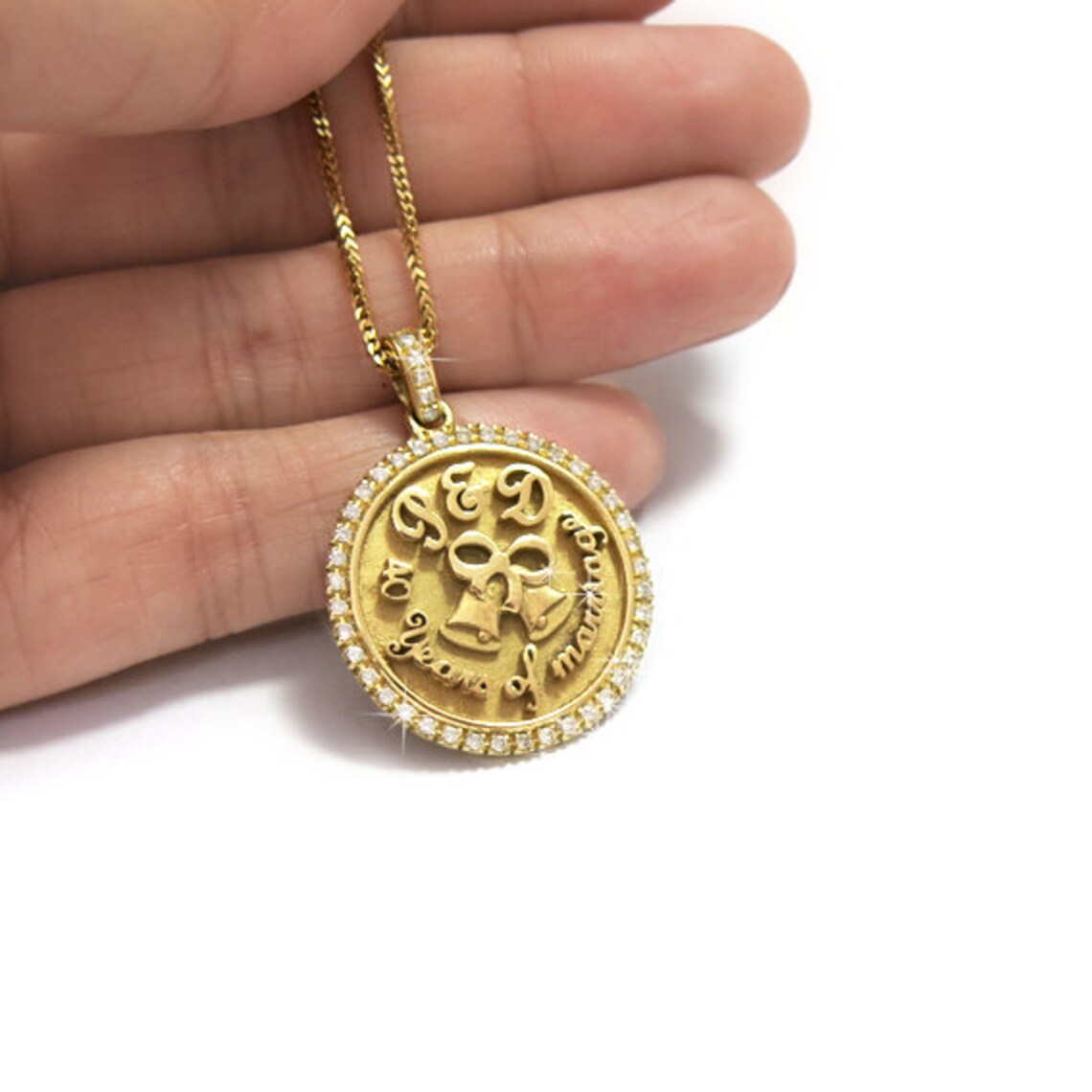 Gold Anniversary Necklace Personalized Gold Necklace Gold | Etsy