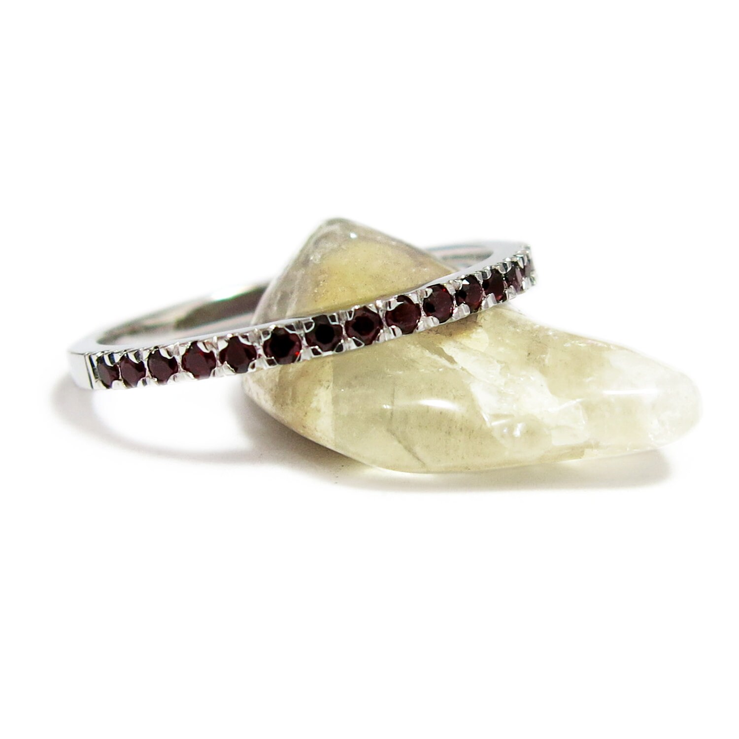 Birthstone Stack Ring Anniversary Band Stackable Wedding | Etsy