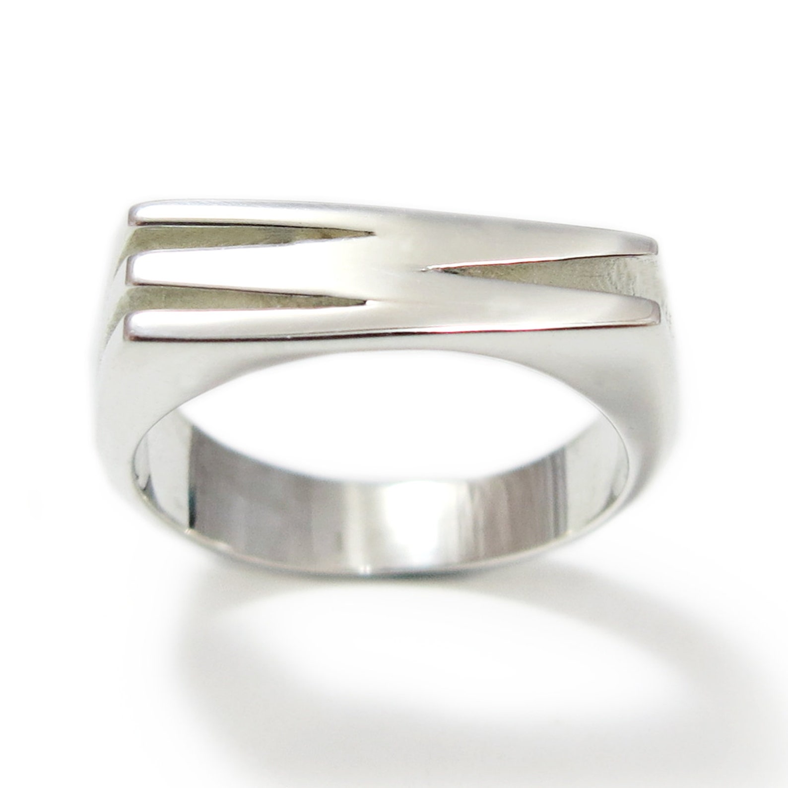 Personalize Letter Ring, W Ring, Initial Ring, Woman Signet Ring ...