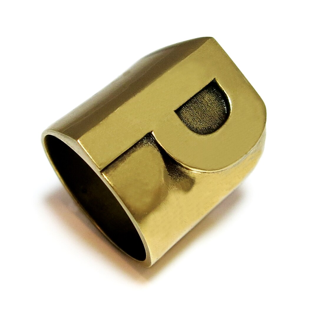 Initial Ring, Chunky Ring, Letter Ring for Men, Alphabet Ring ...