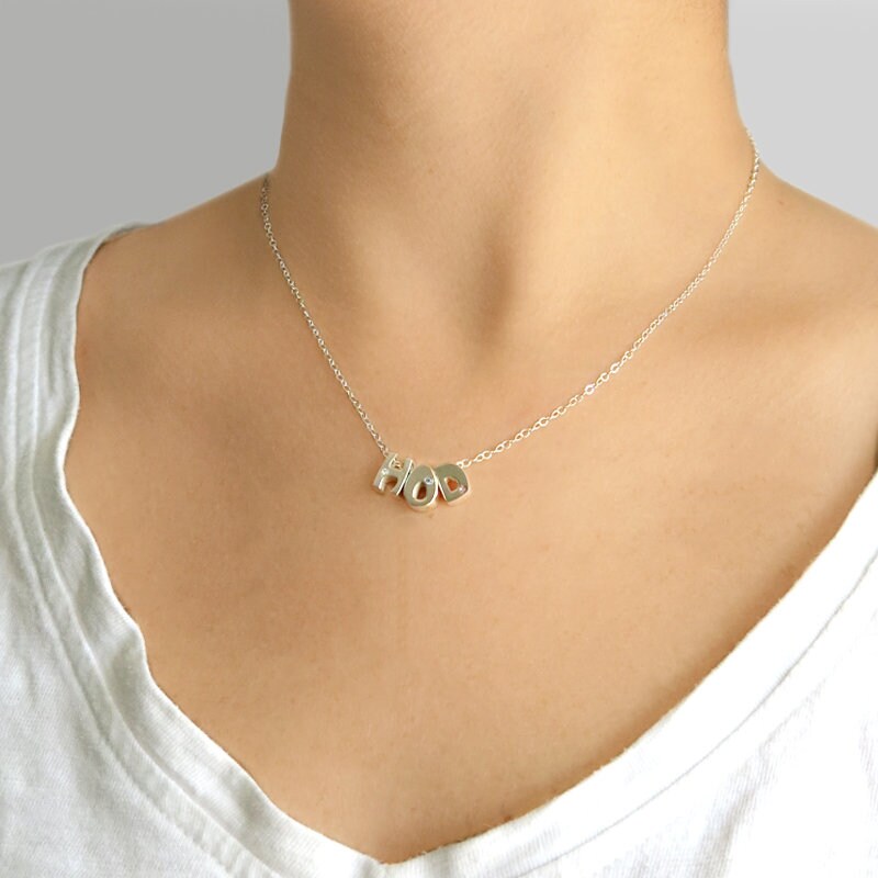 Rose Gold Initial Necklace Initial Necklace Initial Necklace - Etsy Israel