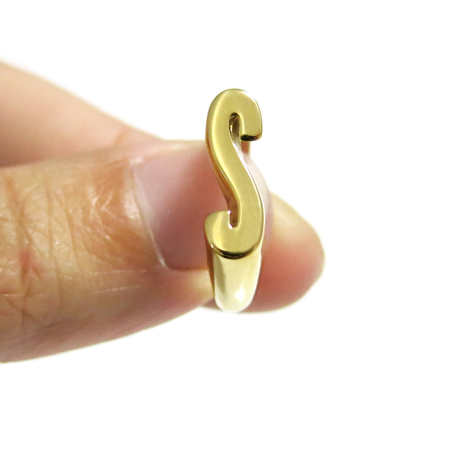 Custom Initial Ring Letter Ring S Ring Gold Initial Ring | Etsy