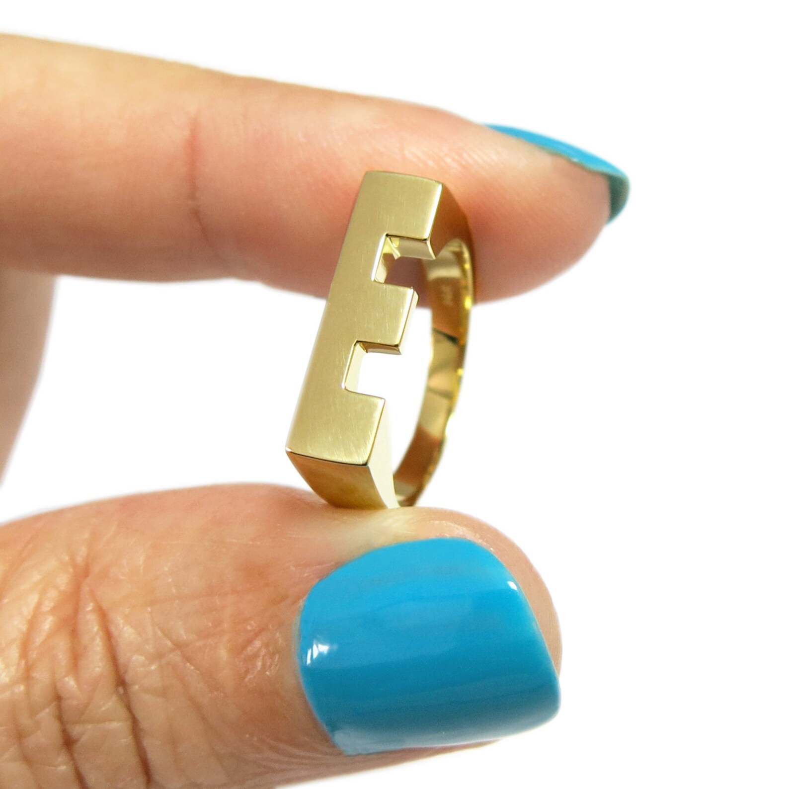 Personalized Letter Ring Initial Ring Monogram Ring Initial | Etsy