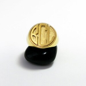 Monogram Ring, Personalize Letter, Letter Gift Jewelry, Groomsmen Gift ...