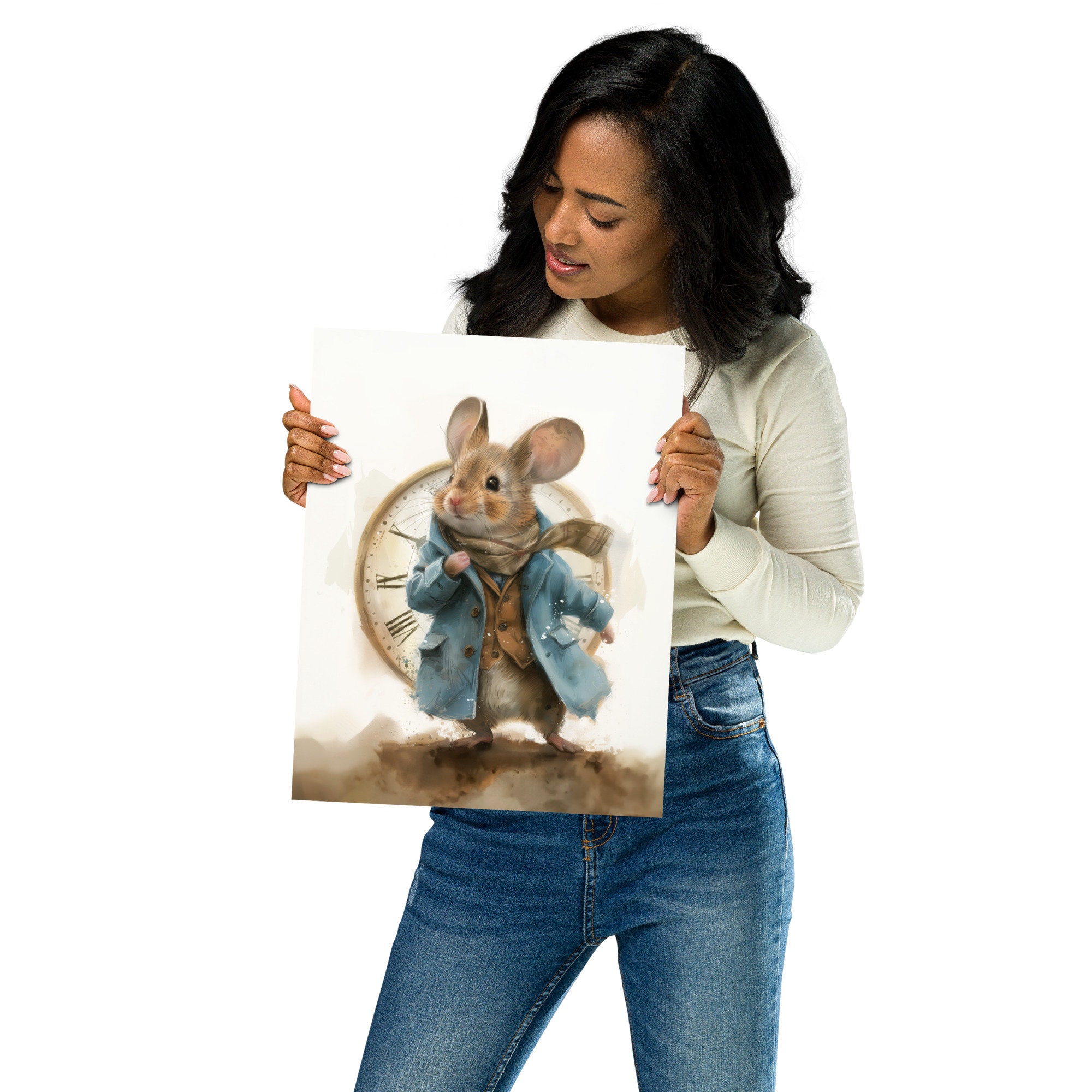 Hickory Dickory Dock, Mouse and Clock Poster for Young Girl or Boy ...