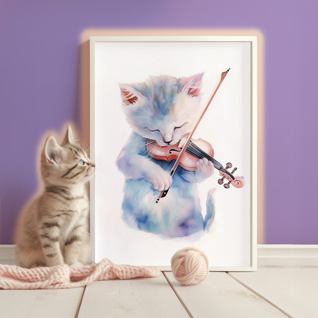 Cat and the Fiddle Poster. Baby, Girl, Boy, Teen Room. Wall Art ...