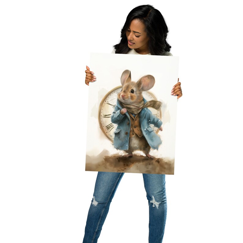 Hickory Dickory Dock, Mouse and Clock Poster for Young Girl or Boy ...