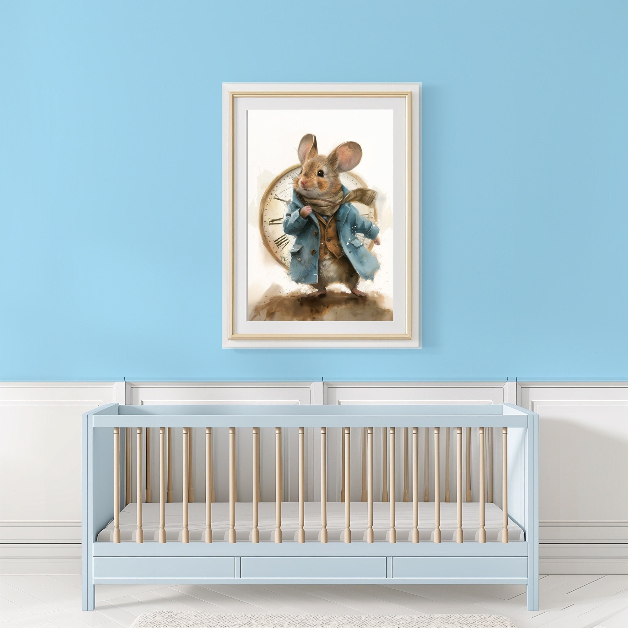 Hickory Dickory Dock, Mouse and Clock Poster for Young Girl or Boy ...