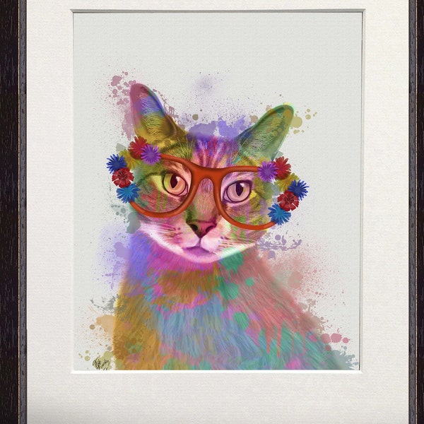 Cat Wearing Glasses - Etsy