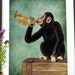 Jungle Nursery Print - Monkey Playing Trumpet - Artwork for Children ...