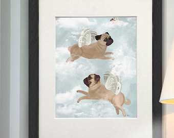 Funny Flying Dog Art - Etsy