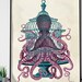 Squid Octopus in Cage Pink Octopus Tentacle Octopus Art - Etsy
