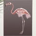 Pink Flamingo Print Flamingo Skeleton Flamingo Wall Art Flamingo Decor ...