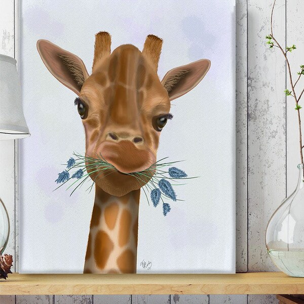 Giraffe Canvas Art - Etsy