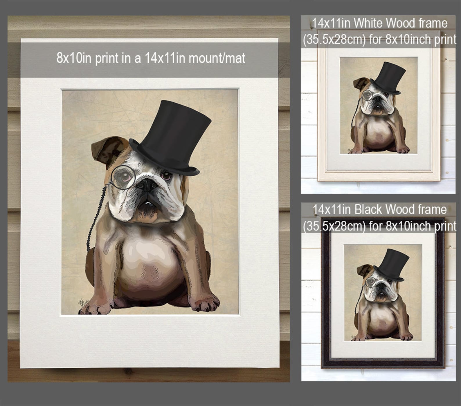 English Bulldog Gift Classy Dog Monocle English Bulldog Mom - Etsy