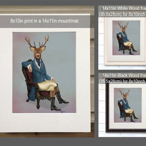 Large Animal Art Wall Art on Canvas Wall Art the Distinguished Deer ...