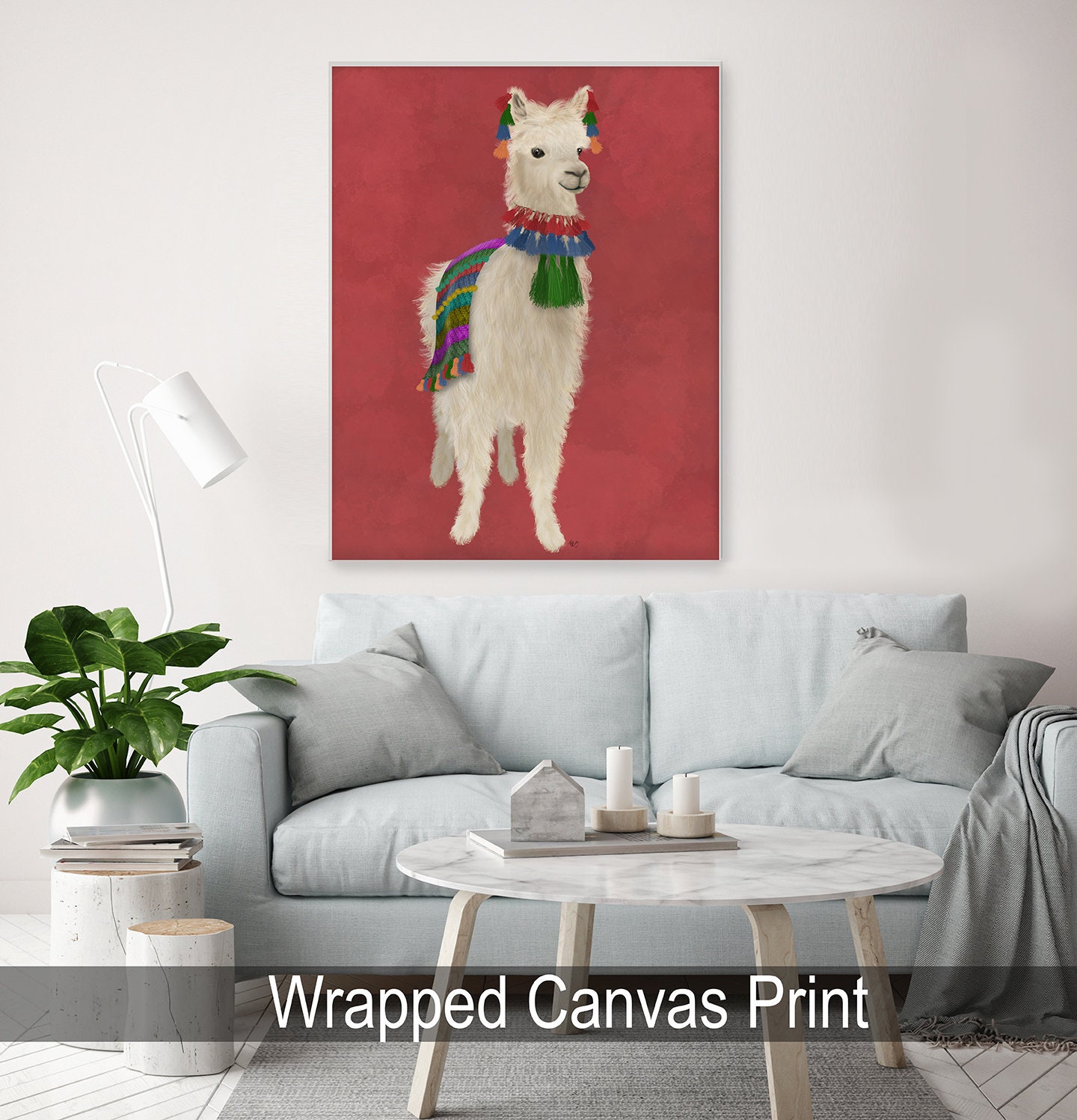 Llama Traditional 1 Full Print Llama Artwork Llama Poster - Etsy