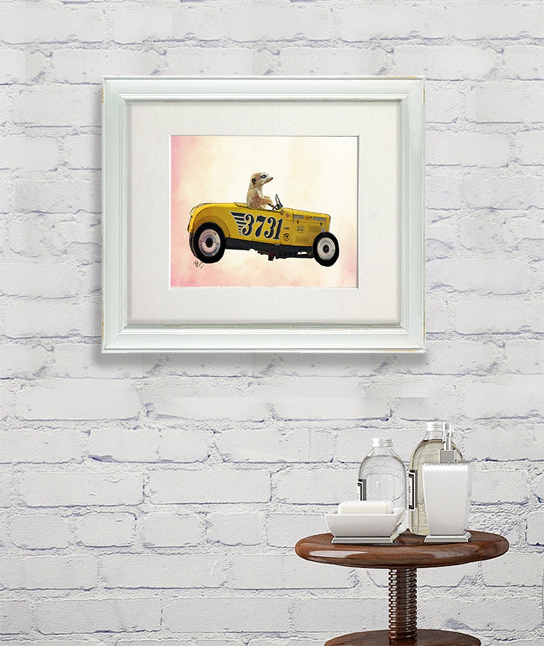 Hot Rod Print Meerkat Hotrod Car Lover Gift Man Cave Art - Etsy