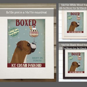 Boxer Dog Boxer Ice Cream Boxer Dog Art Boxer Lover Gift - Etsy