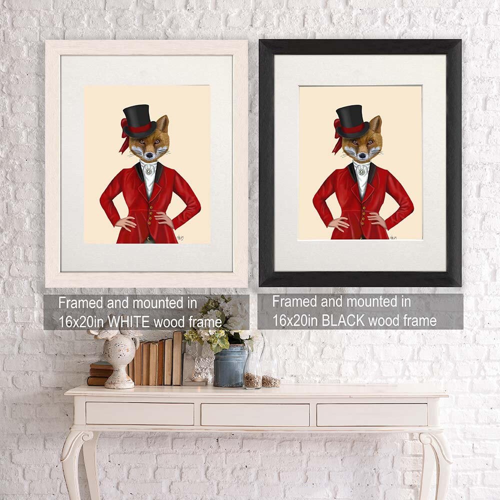 Equestrian Art Print Lady Fox Hunter Portrait Female Fox - Etsy