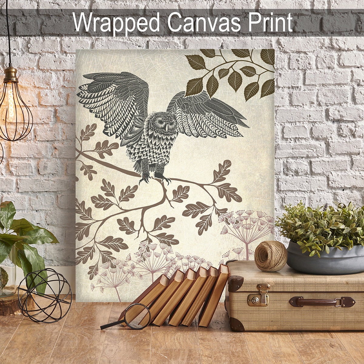 Owl Lover Gift Forest Wall Art Bird Art Prints Woodland Owl | Etsy