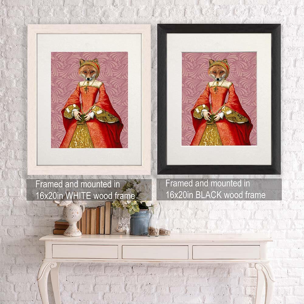 The Fox Queen Art Print Digital Original Illustration Poster | Etsy