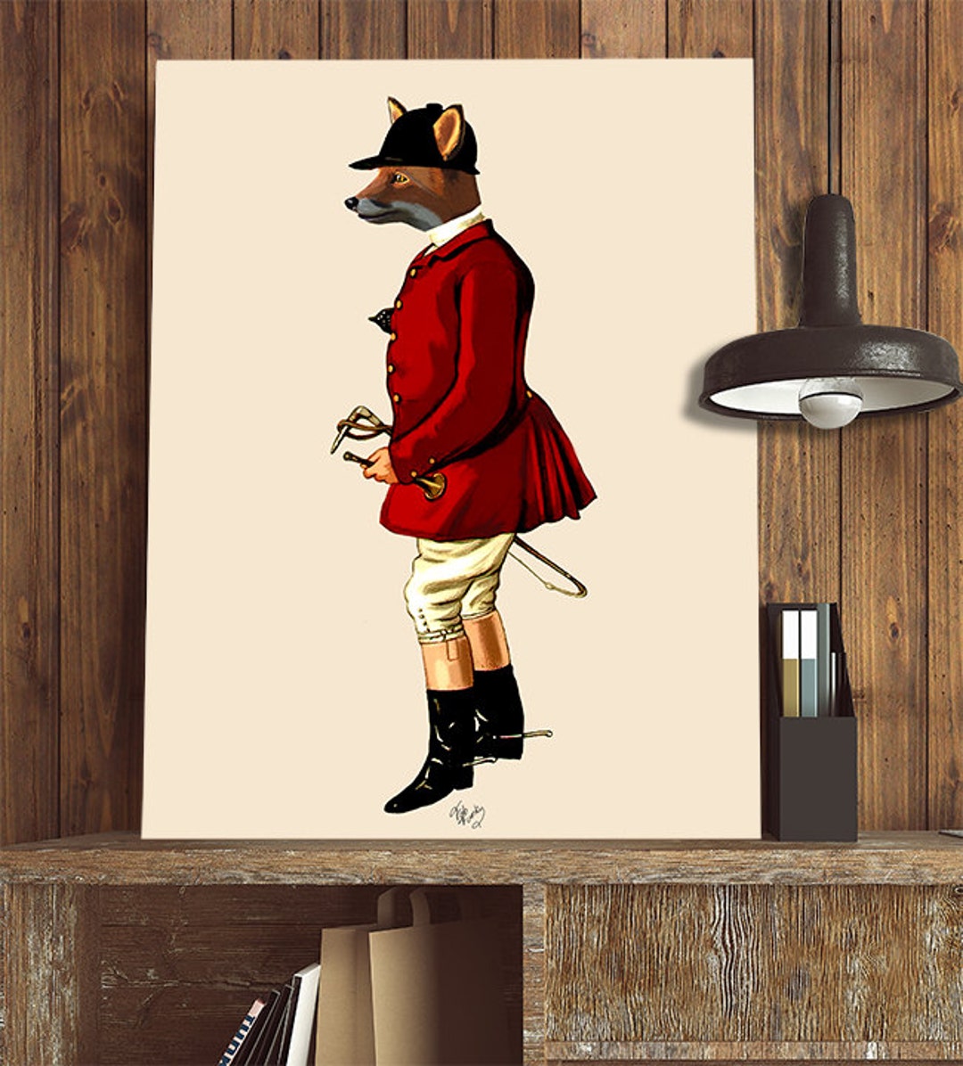 Fox Art Print Fox Hunter 1 Fox Print Fox Gift Fox Hunting - Etsy