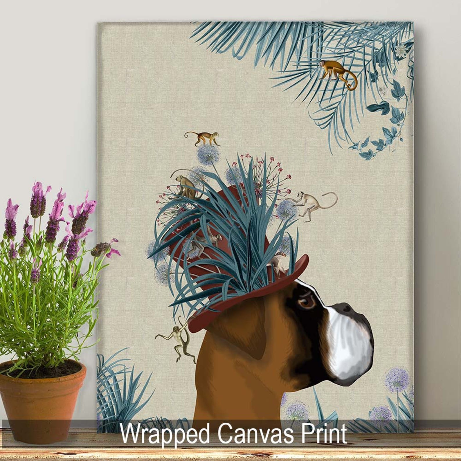 Boxer Print Boxer Dog Art Print Milliners Dog Boxer Dog - Etsy