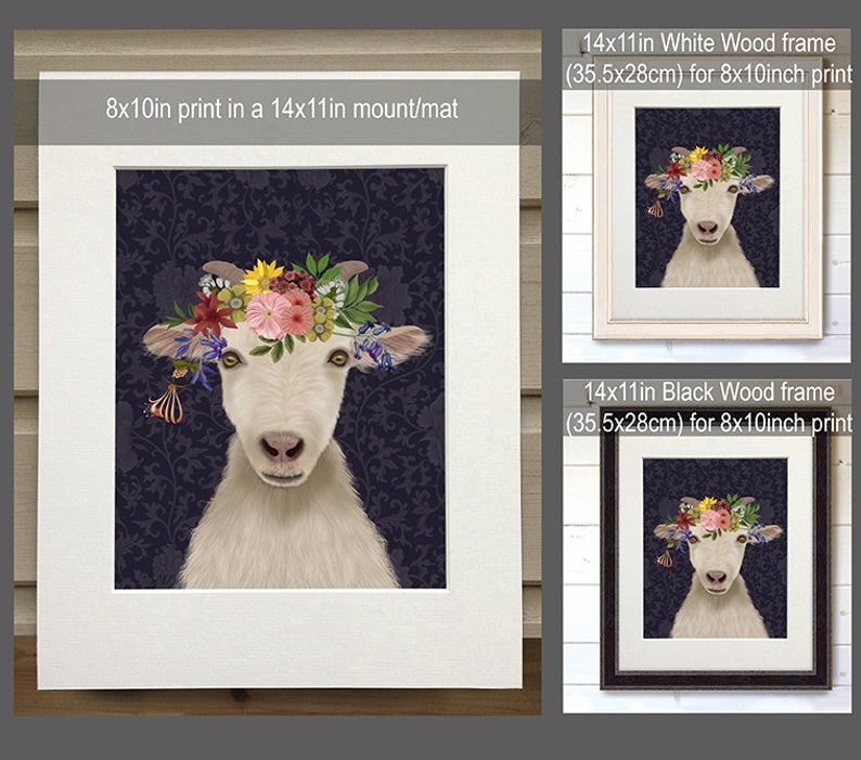 Goat Print Goat Bohemian 1 Goat Poster Goat Painting Farm - Etsy