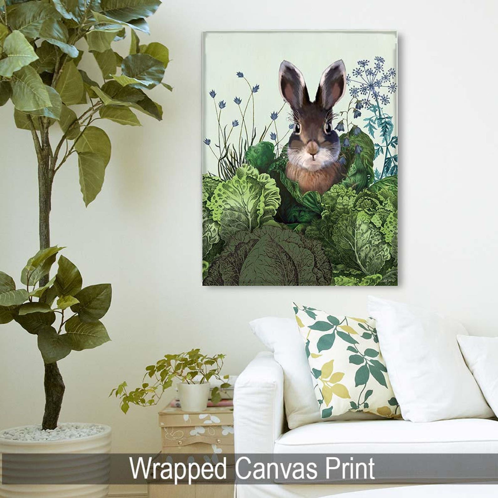 Rabbit Poster Cabbage Patch Rabbit 4 Rabbit Decor Rabbit - Etsy