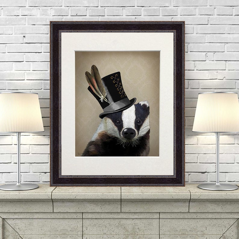 Badger Lover Gift European Badger Badger Decor Badger in Top - Etsy