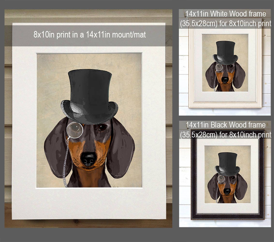 Dachshund gift Classy dog monocle Dachshund mom Dachshund | Etsy