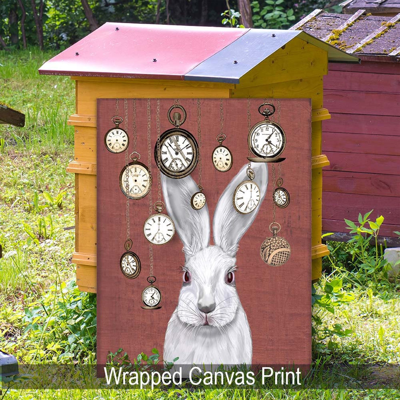 Rabbit Time Art Print White Rabbit Alice in Wonderland Print - Etsy