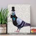 Art Print Pigeon Top Hat Pigeon Illustration Poster Acrylic Painting ...