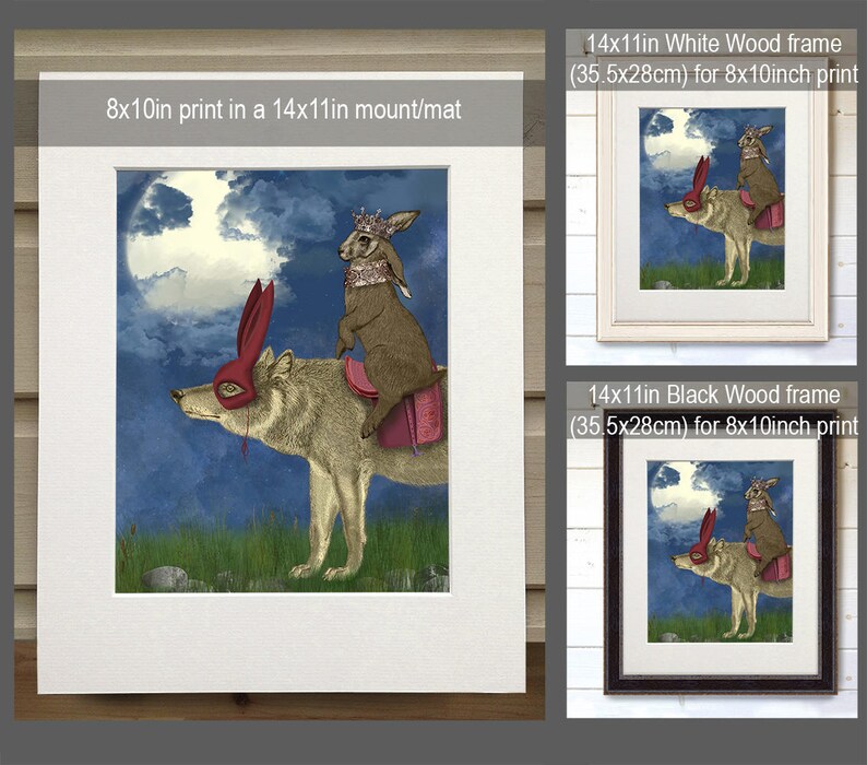 Fantasy Art Arrival of the Hare King Hare Print Bedroom | Etsy