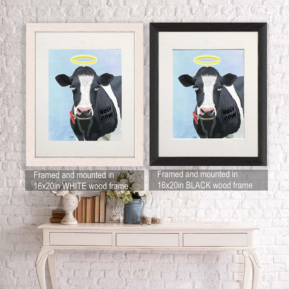 Cow art print Holy Cow Art Print Digital Print Acrylic Art | Etsy