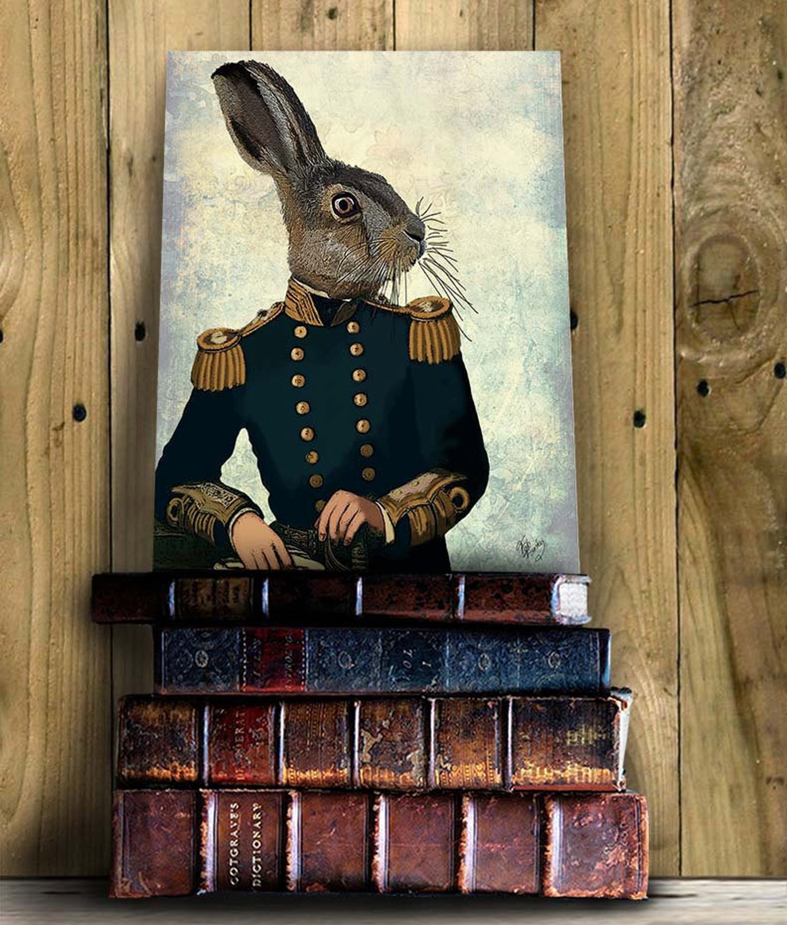 Lieutenant Hare Print Hare Illustration Hare Art Print - Etsy