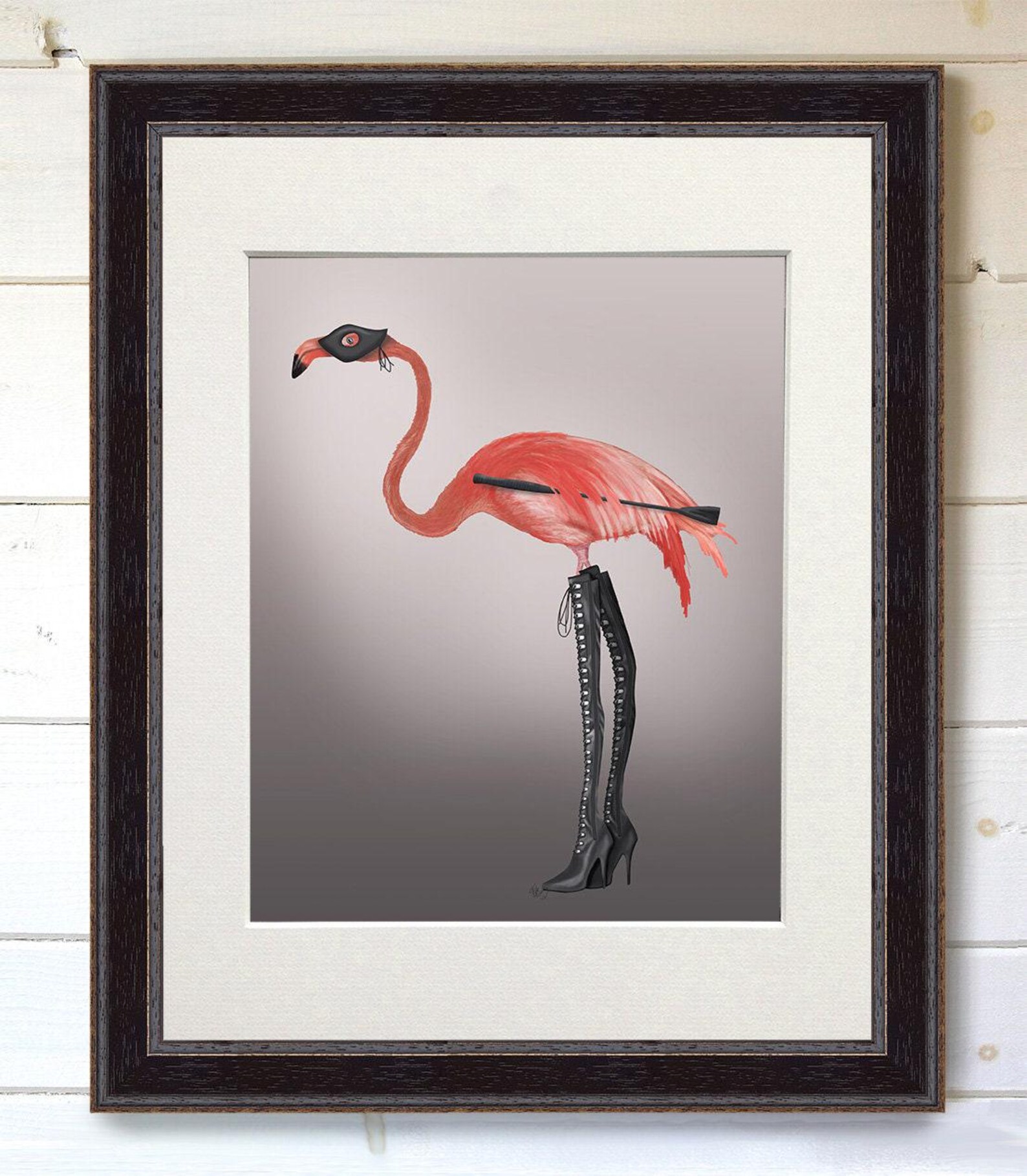 Pink Flamingo Print in Kinky Boots - Flamingo Wall Art Dominatrix ...
