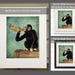Monkey Print Monkey Playing Trumpet Monkey Art Modern - Etsy