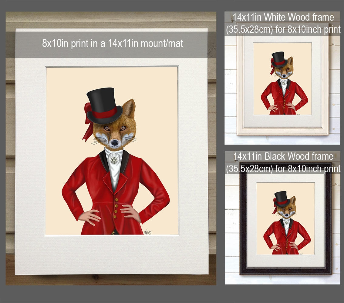 Equestrian Art Print Lady Fox Hunter Portrait Female Fox - Etsy