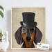 Dachshund Gift Classy Dog Monocle Dachshund Mom Dachshund Owner Gift ...