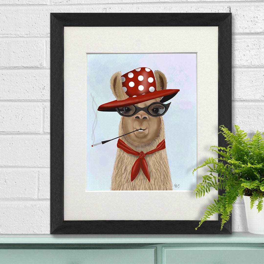Llama Poster Fabulous Llama Llama Art Llama Home Decor Wall Print Llama ...