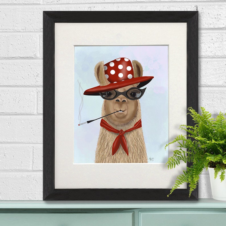 Llama Poster Fabulous Llama Llama Art Llama Home Decor Wall - Etsy