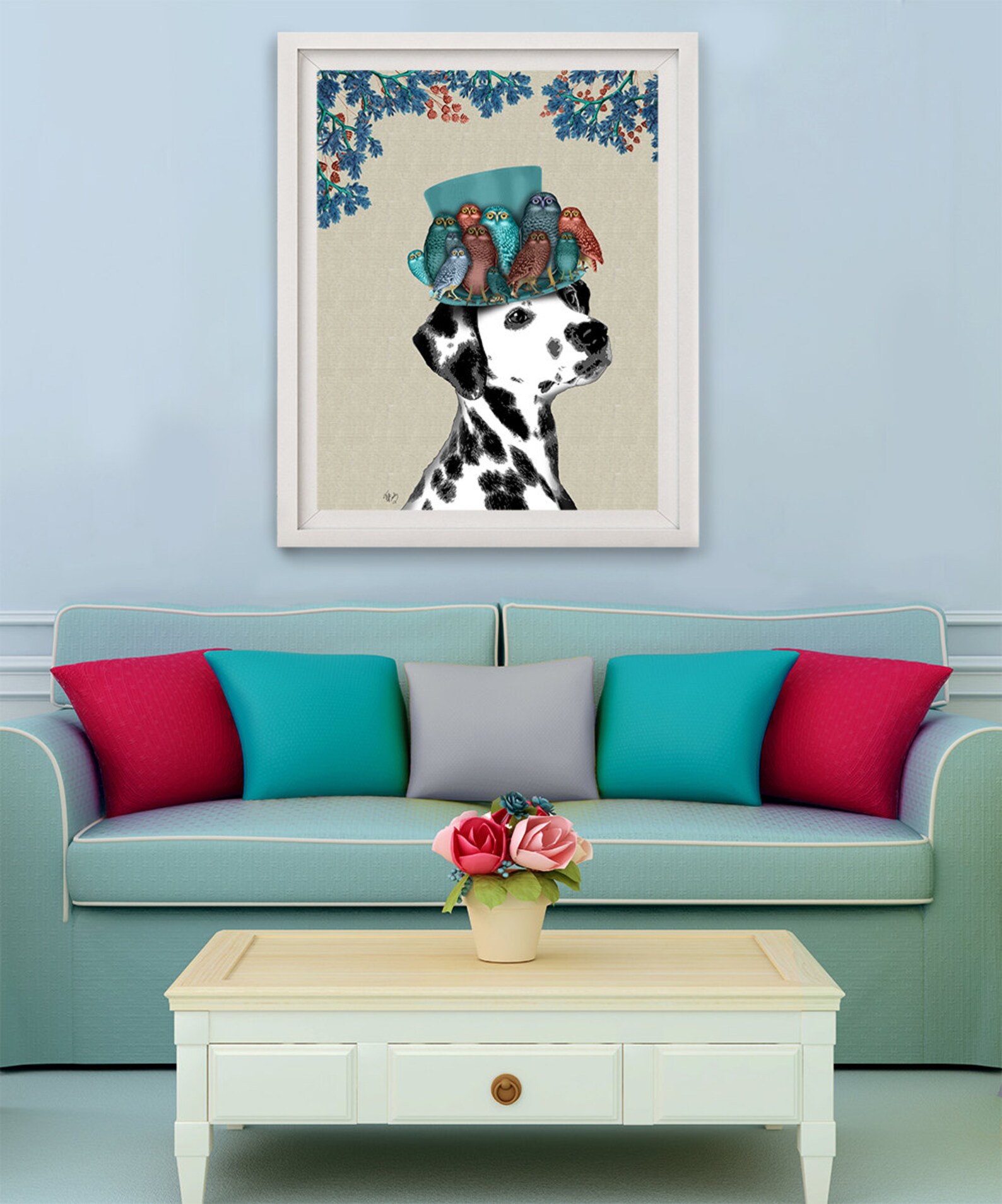 Dalmatian Art Print Milliners Dog Dalmatian Print | Etsy