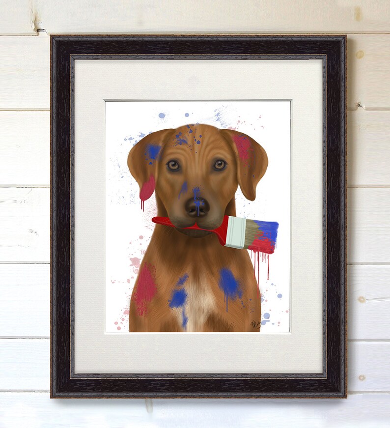 Rhodesian Dog Art Rhodesian Ridgeback Painter Ridgeback - Etsy
